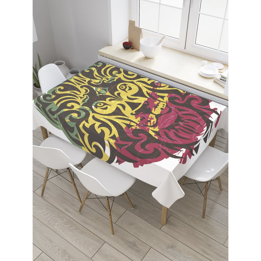 Прямоугольная скатерть JoyArty Символ растафарианства из сатена tc_36080_120x145 - выгодная цена ...