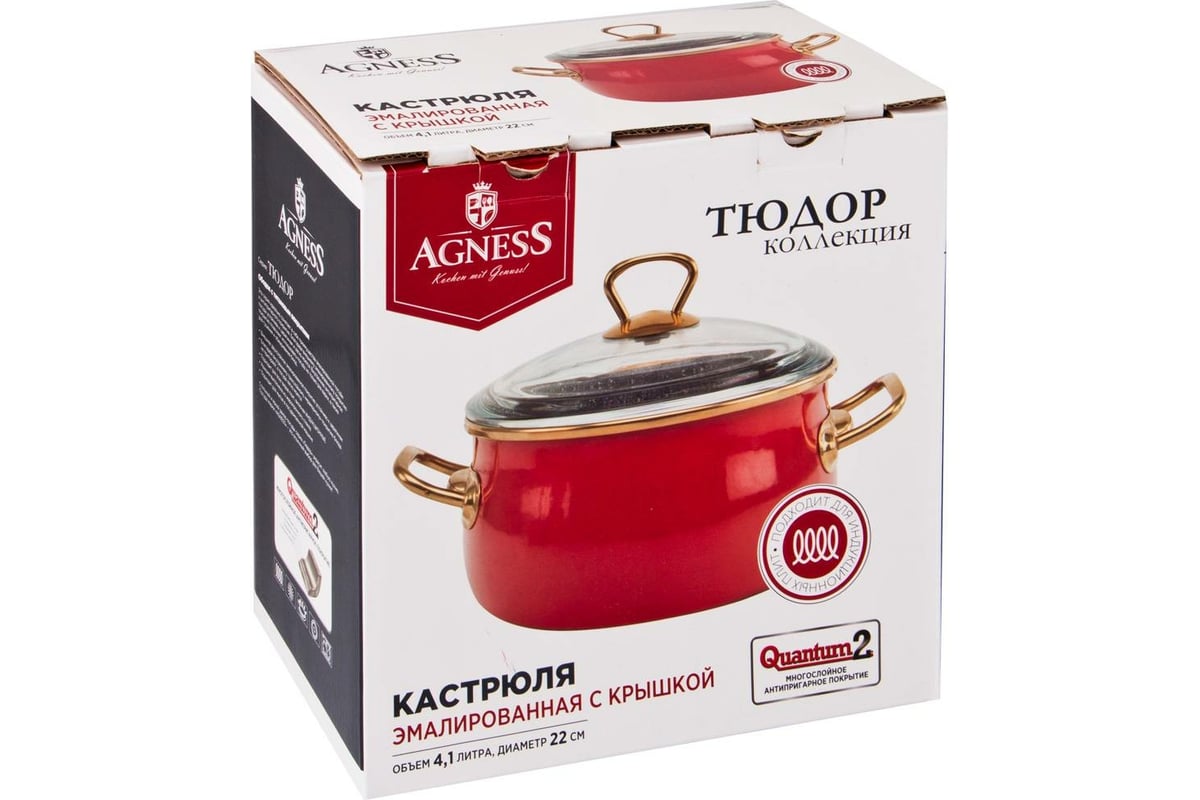 Эмалированная кастрюля AGNESS 950-212 - выгодная цена, отзывы ...