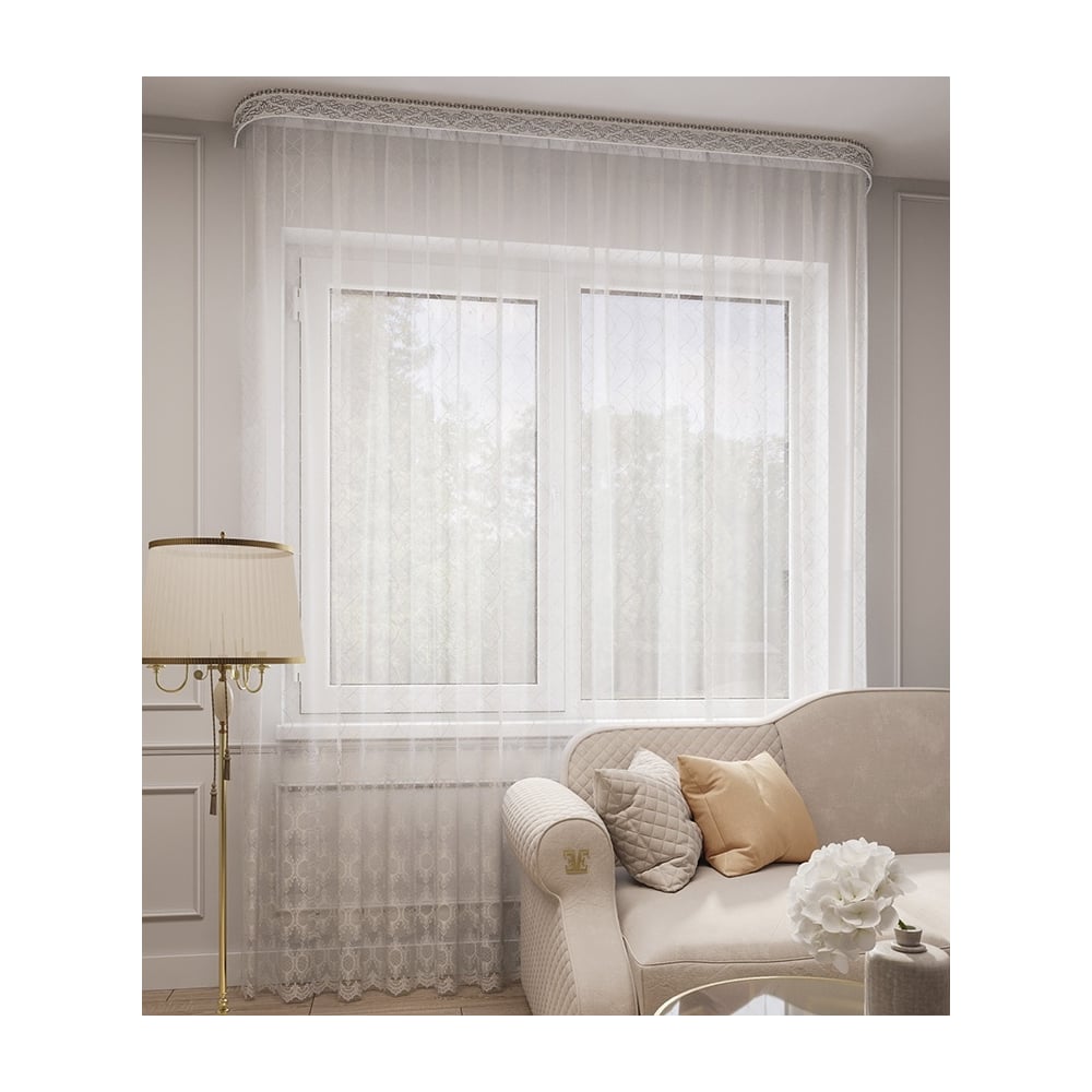 Тюль LEGRAND Винтаж 300х260 см, белый ГП 58081953 - выгодная цена ...