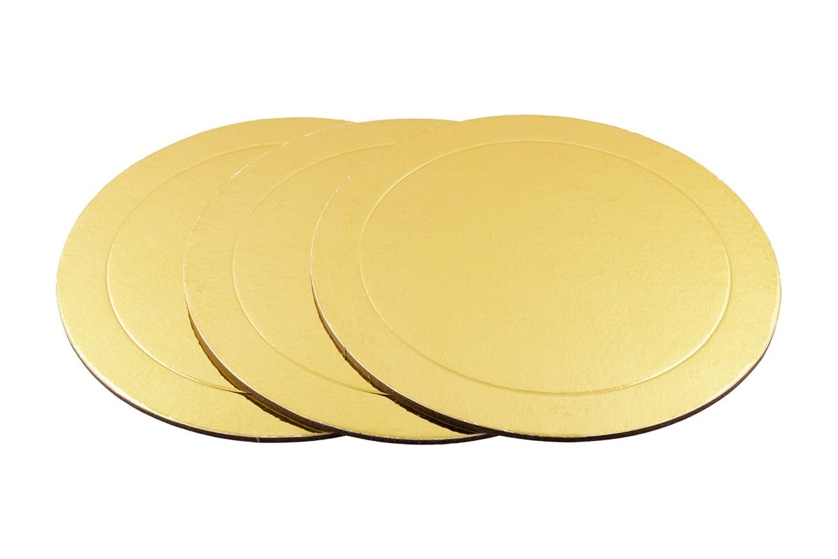 Подложки под торт S-Chief 24 см 3.5 мм золото 637169 - выгодная цена ...