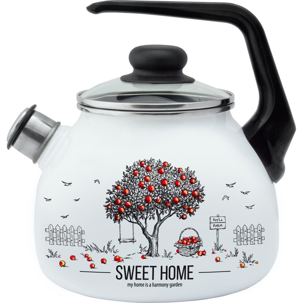 Эмалированный чайник appetite со свистком Apple Tree 3 л 4с209я Apple ...