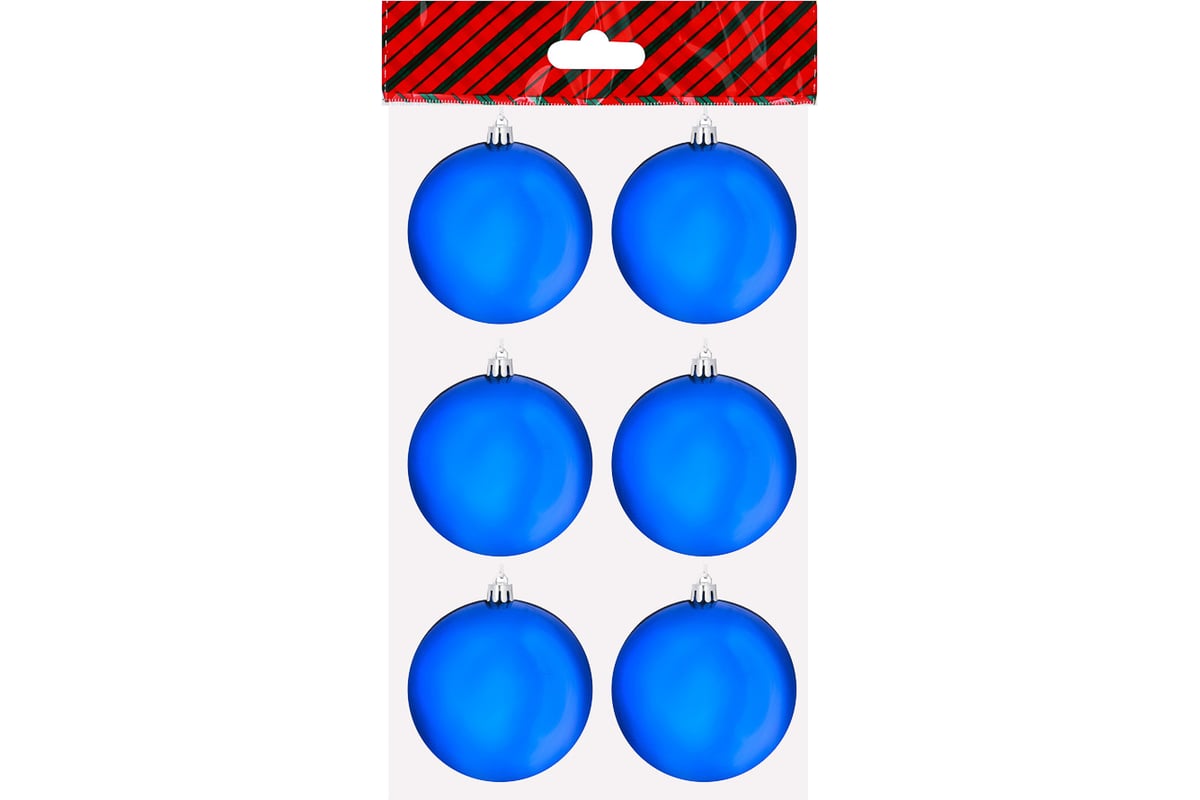 Набор шаров Сноубум 6 шт., 7 см, пластик, синий 372-474 - выгодная цена ...