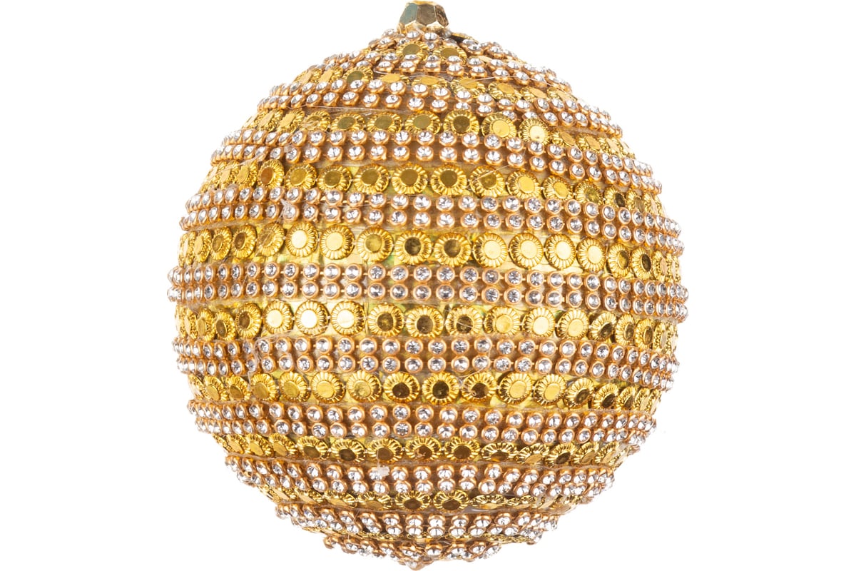 Шар Karlsbach золотой с кристаллами 10 см 6 шт. 10897 - выгодная цена ...