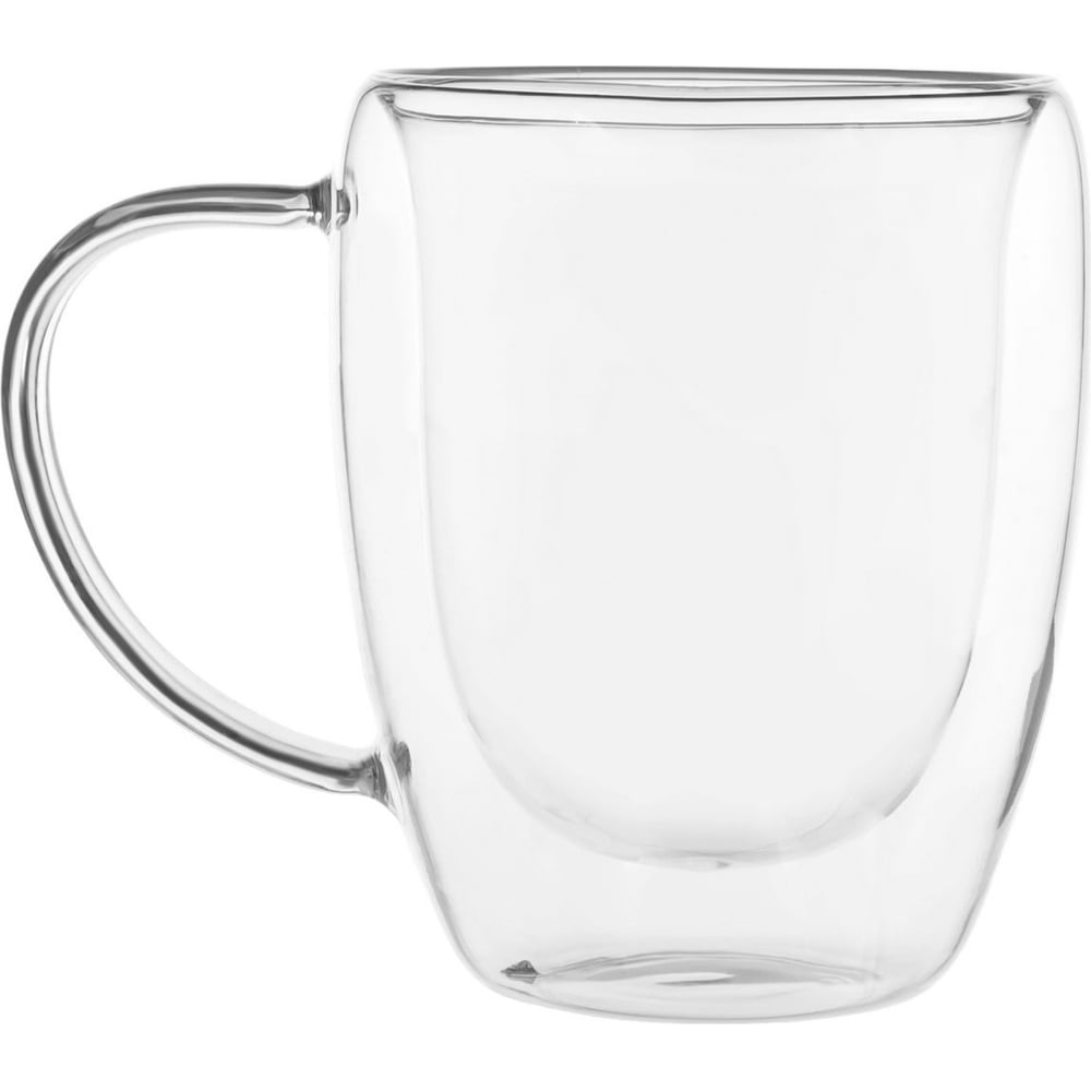 Набор кружек для кофе, капучино, латте, чая BRADEX двойные стенки, 2 шт, 300 мл, стекло TK 0609 ...