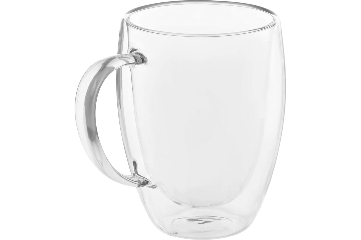 Кружка для кофе, капучино, латте, чая BRADEX с двойными стенками, 350 мл, стекло TK 0610 ...