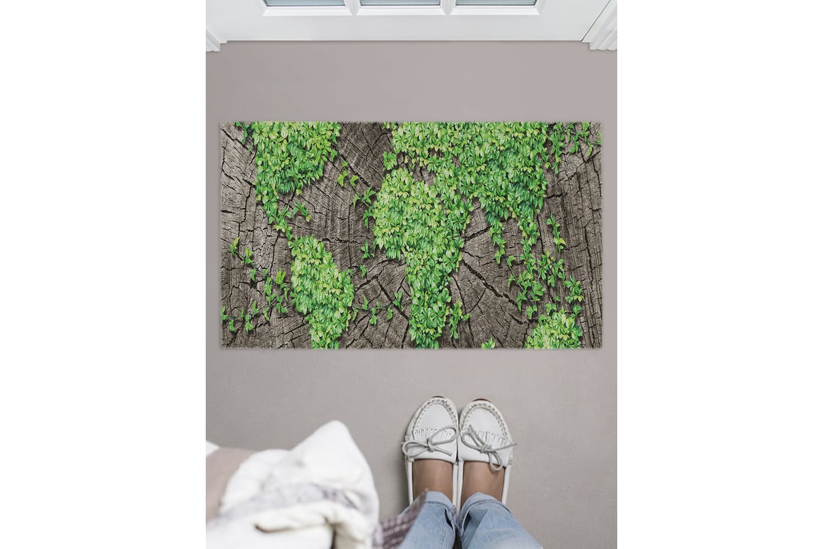 Придверный коврик в прихожую с принтом JOYARTY "проросший пень" 45х75 см door_9044 - выгодная ...