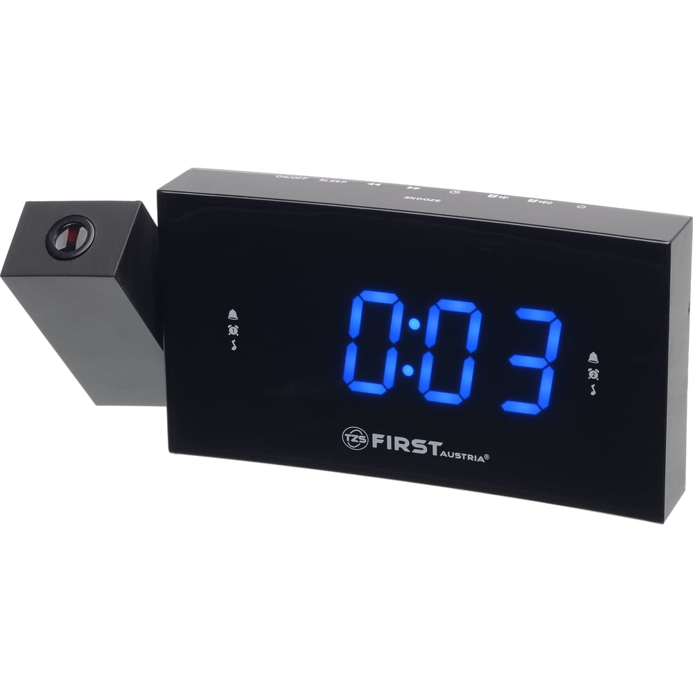 Радиочасы с проектором FIRST LCD-дисплей 1.2, синий FA-2421-8 Black ...