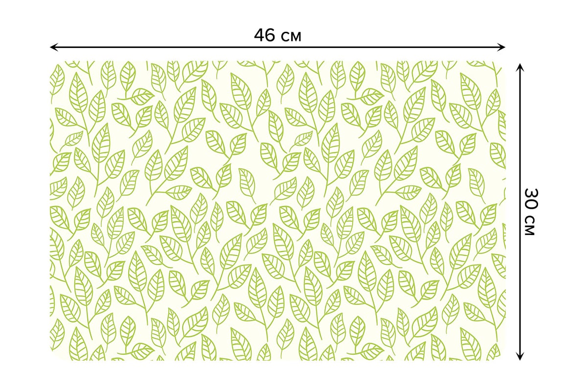 Набор прямоугольных тканевых салфеток для сервировки стола JOYARTY лиственный узор, плейсмат ...