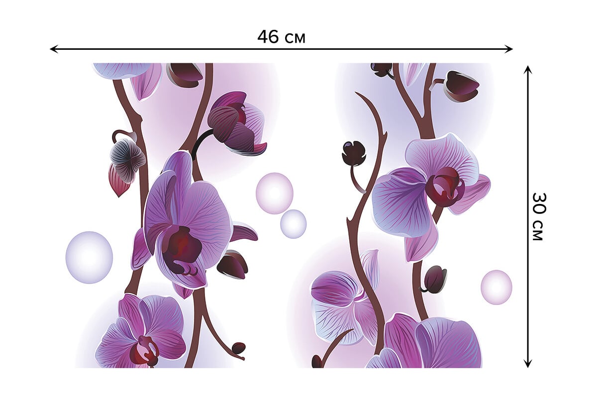 Набор прямоугольных тканевых салфеток для сервировки стола JOYARTY орхидеи, плейсмат, 30x46 см ...