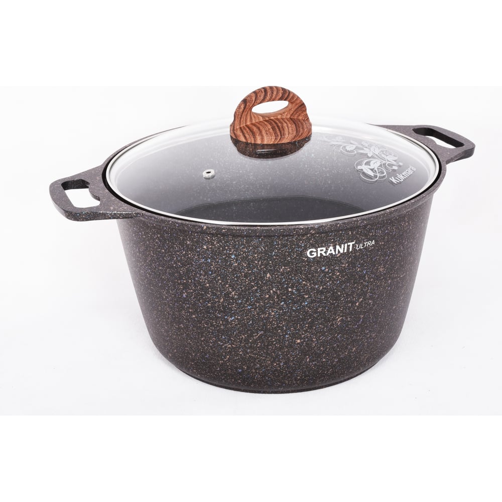 Кастрюля Kukmara Granit ultra blue 8 л, со стеклянной крышкой ...