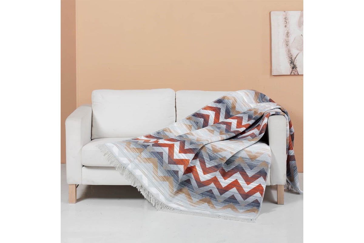 Плед Arya Home arya хлопок, 150x200, zigzag цветной 8680943098290 ...