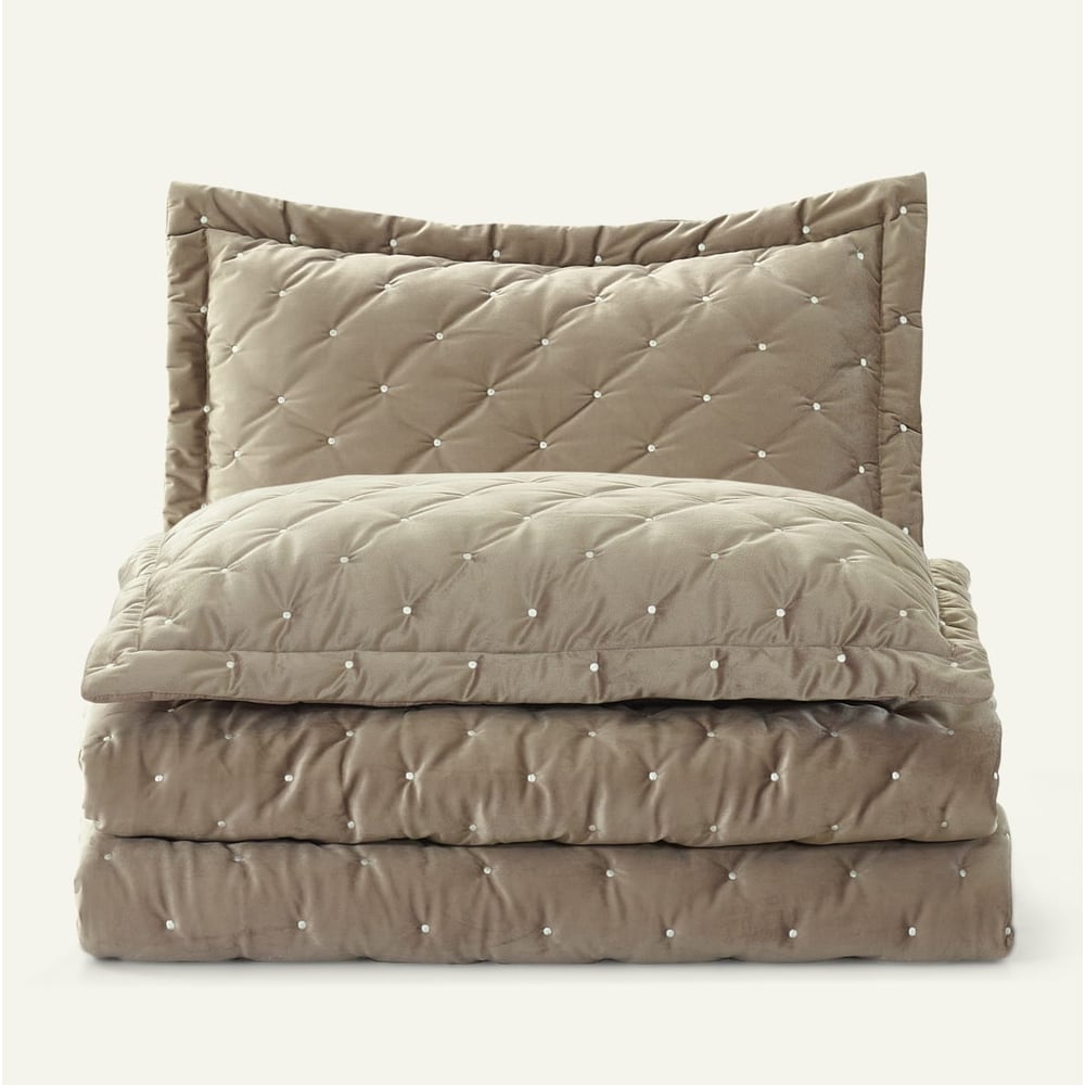 Покрывало Arya Home arya велюровое, 250x260, ansel коричневый ...
