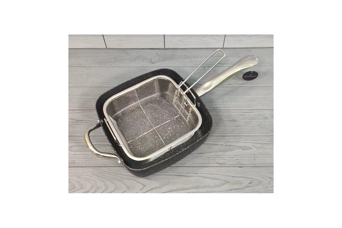 Набор Edenberg 3 в 1 квадратная жаровня 4 л, пароварка-фритюрница EB ...