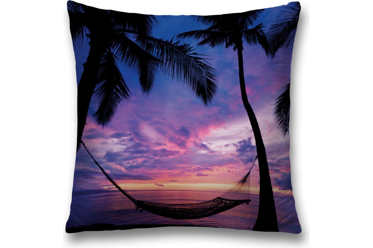 Декоративная наволочка JoyArty Пляжный лежак на молнии, 45x45 см sl_244896 - выгодная цена ...