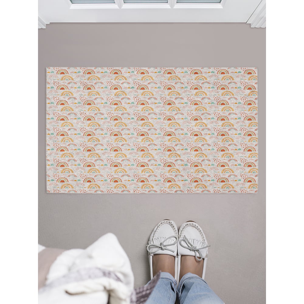 Придверный коврик в прихожую JOYARTY с принтом Много радуги, 45х75 см door_423865 - выгодная ...