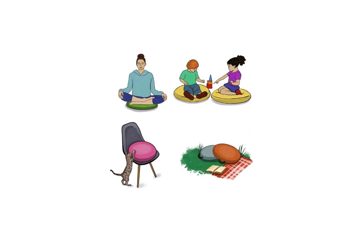 Декоративная подушка-сидушка JoyArty Письмо с вербой на пол круглая, 52 см dsfr_423857 ...