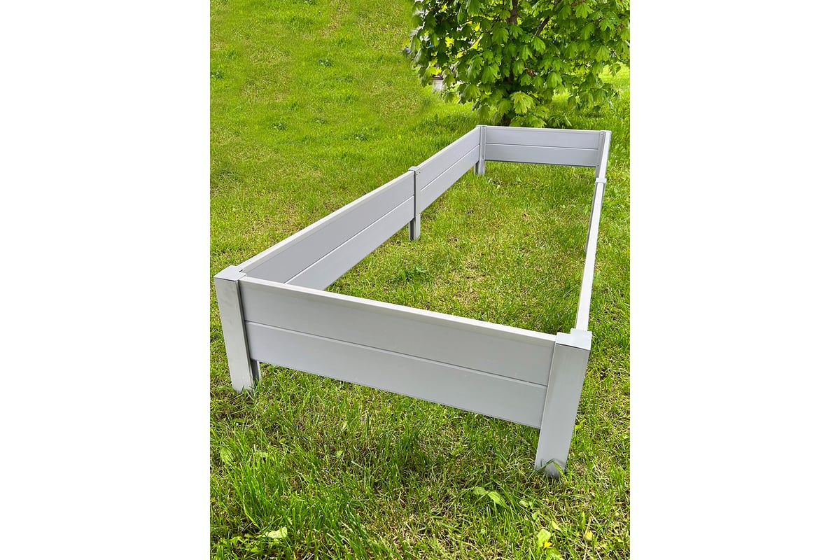 Грядка из ПВХ ГеоПластБорд 1x3 м, высота 27 см, серая 87011327 ...
