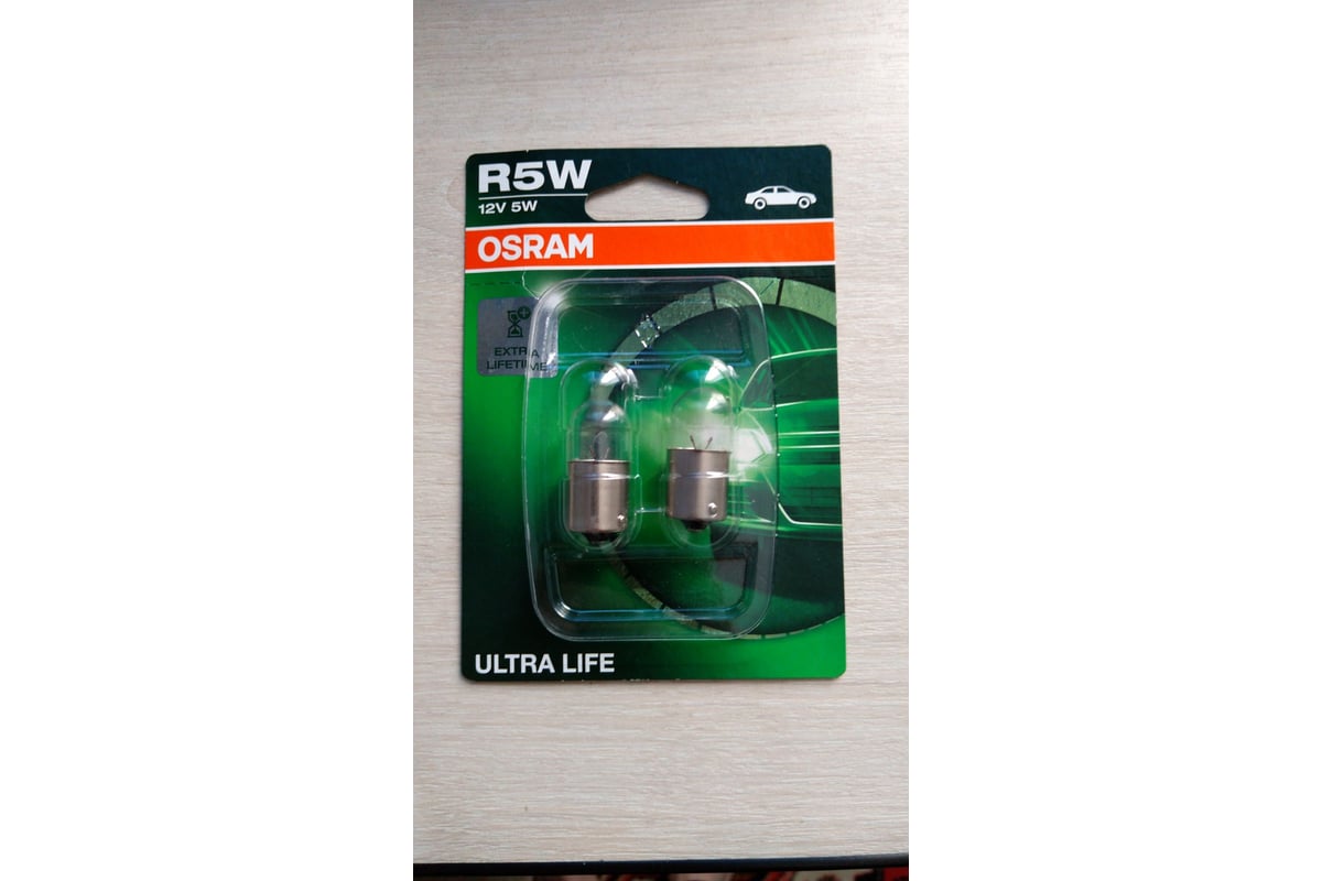 Автолампа OSRAM R5W BA15s ULTRA LIFE 12V 2шт 1, 10, 50 5007ULT-2BL ...