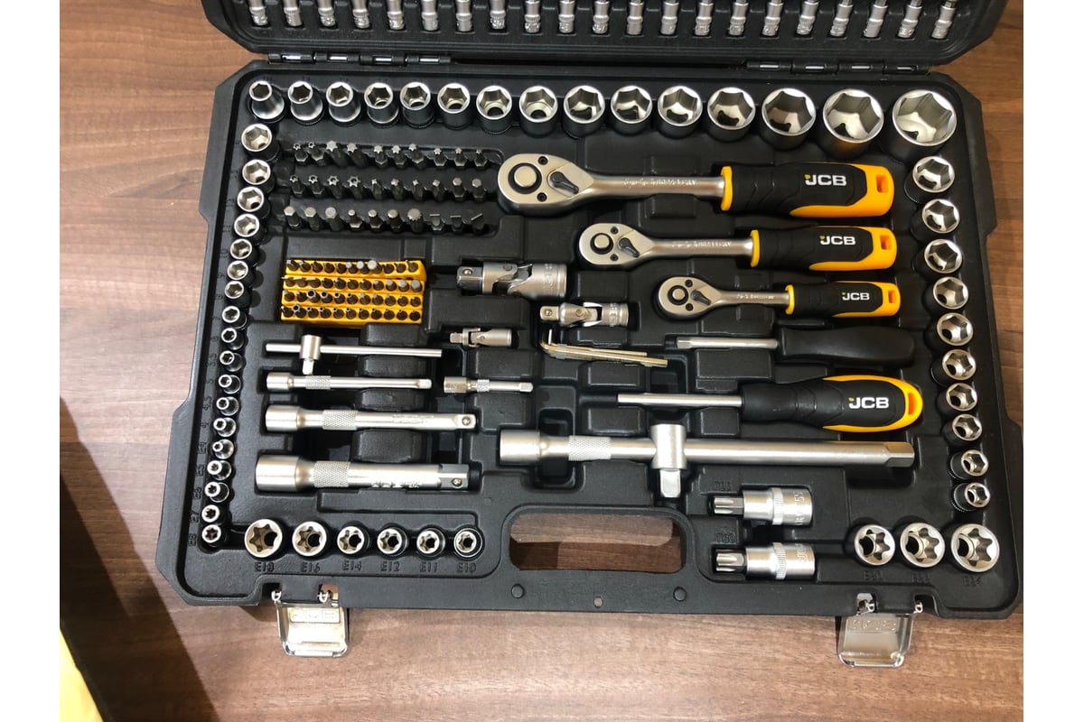Набор инструментов JCB 216 предметов, 1/4", 3/8", 1/2" (6 гр.) JCB ...