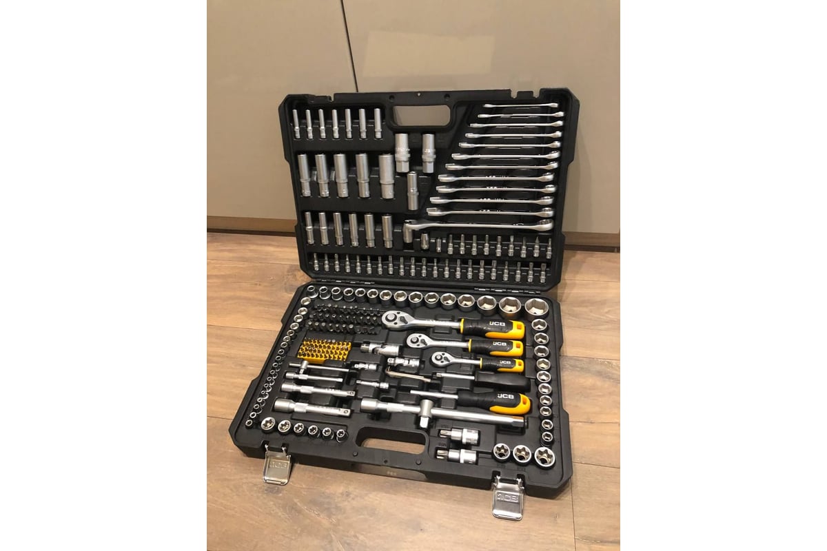 Набор инструментов JCB 216 предметов, 1/4", 3/8", 1/2" (6 гр.) JCB ...