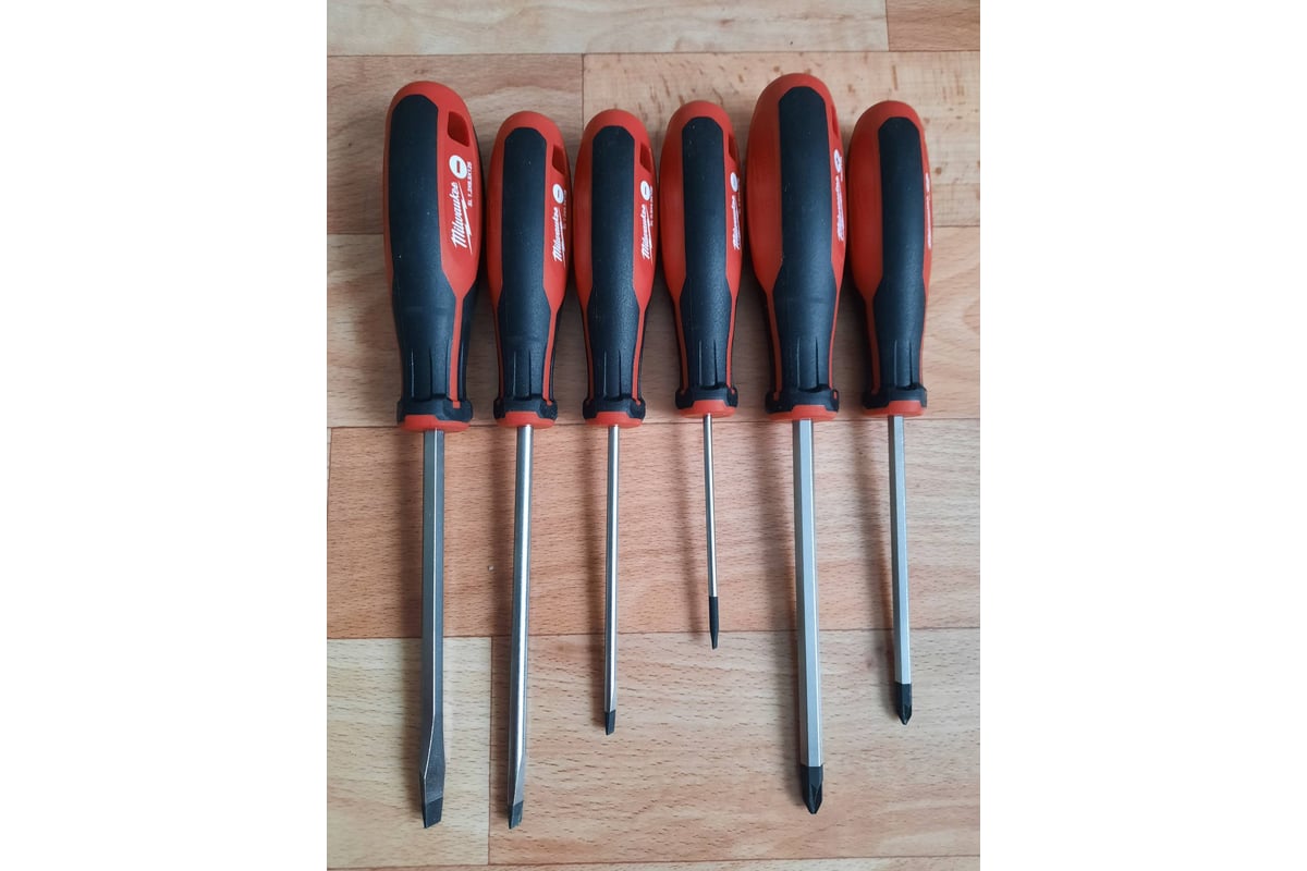 Набор магнитных отверток № 1 Milwaukee трехгранная рукоятка, 6 шт ...