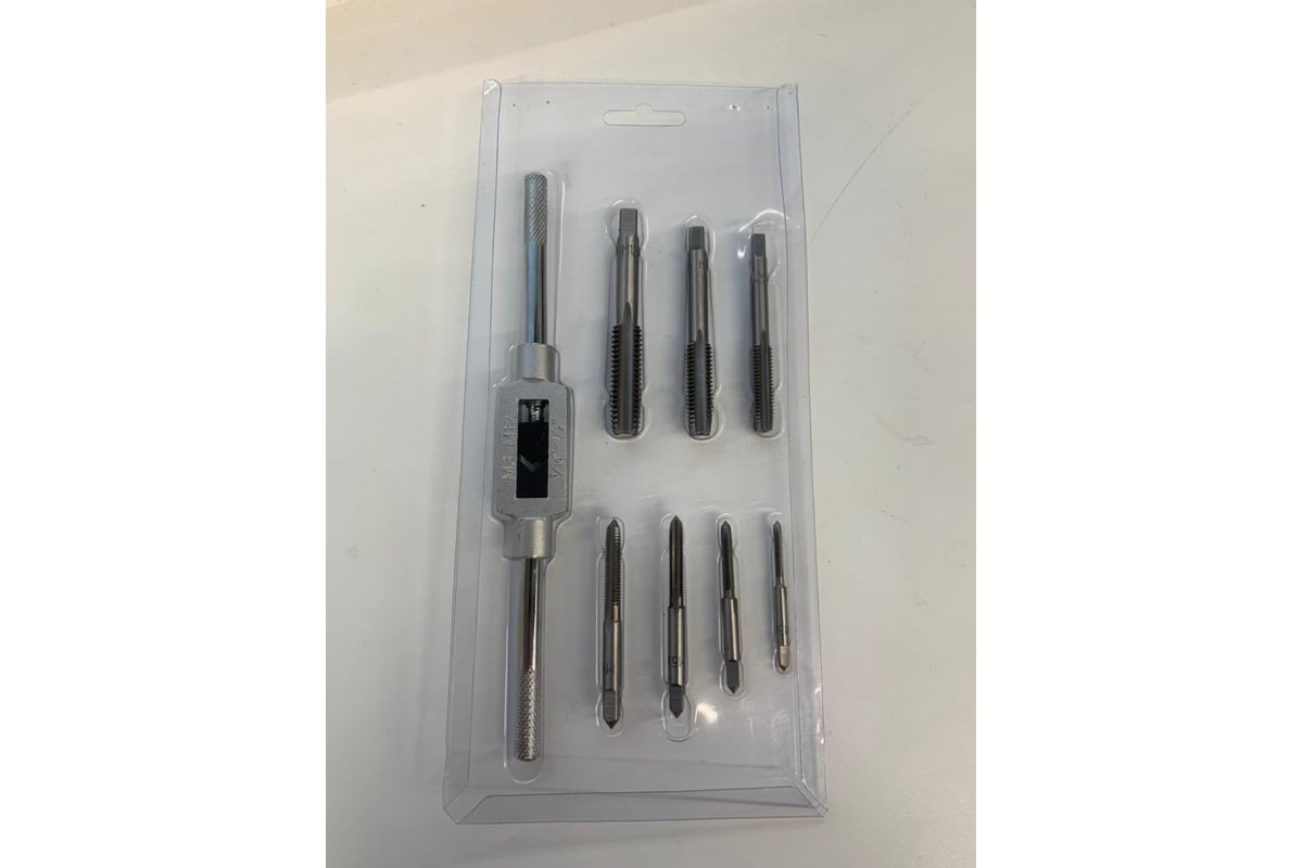 Набор метчиков WIEDERKRAFT М3 - 12, 8 предметов, метрическая резьба WDK ...