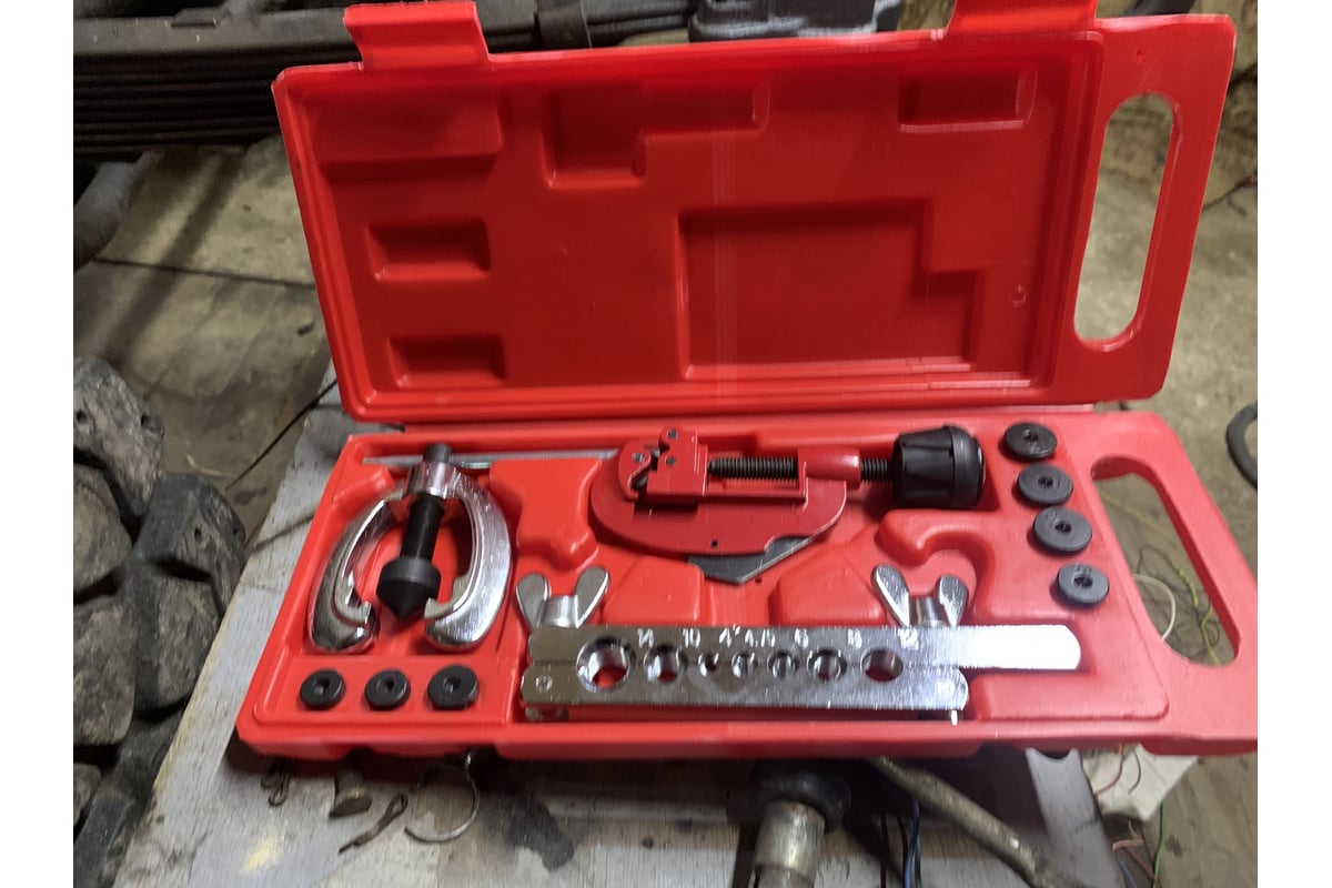 Слесарный набор для резки и развальцовки трубок ЭВРИКА 10 предметов, в ...