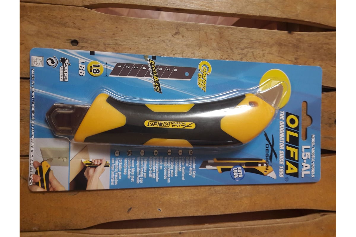 Нож OLFA Autolock 18 мм OL-L5-AL - выгодная цена, отзывы, характеристики, 1 видео, фото - купить ...