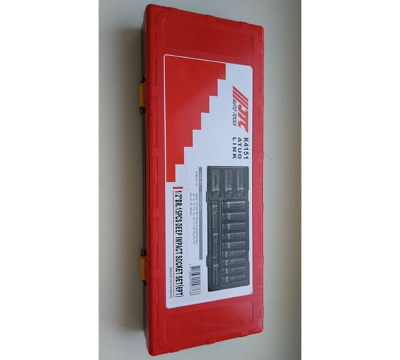 Набор ударных глубоких шестигранных торцевых головок 1/2" 10-32мм 15шт ...