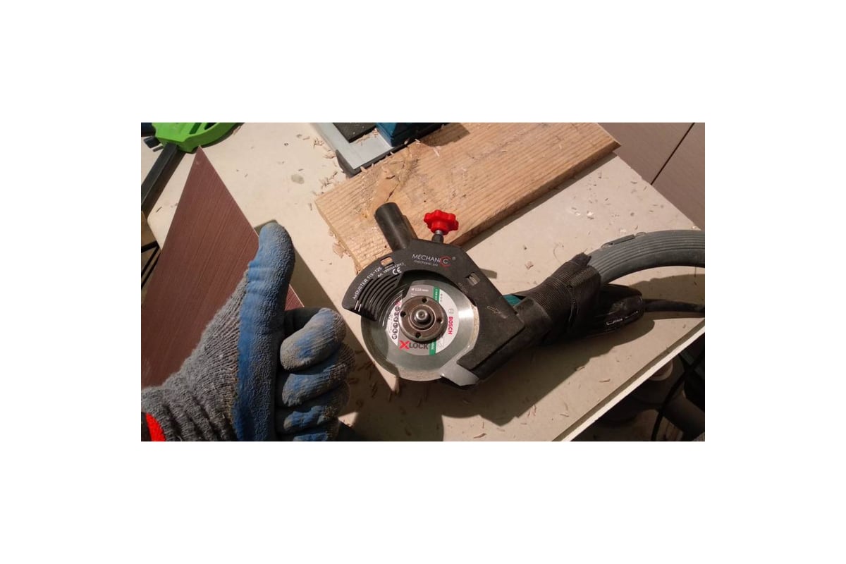 Кожух металлический 125 мм для пылеудаления на УШМ AirDuster Mechanic ...