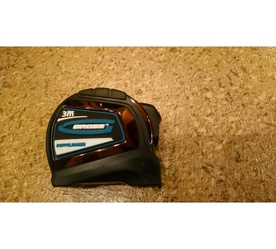 Рулетка GROSS Doppelhaken 3м x 16мм, односторонний зацеп, нейлон ...