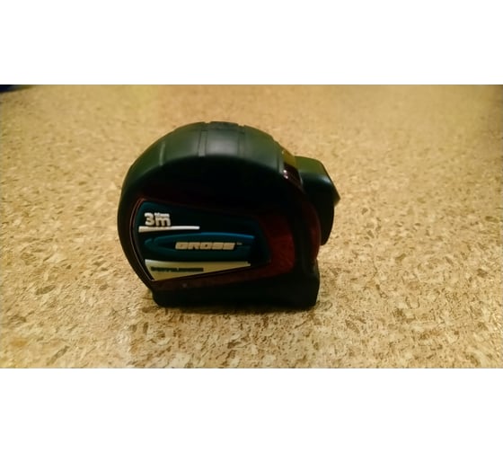 Рулетка GROSS Doppelhaken 3м x 16мм, односторонний зацеп, нейлон ...