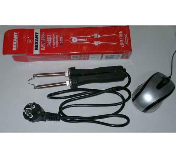 Паяльник-пинцет с керамическим нагревателем REXANT 220 В/48 Вт 12-0139 ...