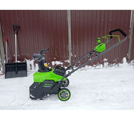 Отзывы о снегоуборщике аккумуляторном бесщеточном GD40STX2, 40V, 51 см ...